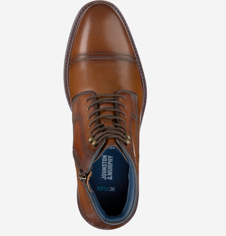 Johnston & Murphy Men's Flex® Raleigh Cap Toe Zip Boot – Model Shoe Renew