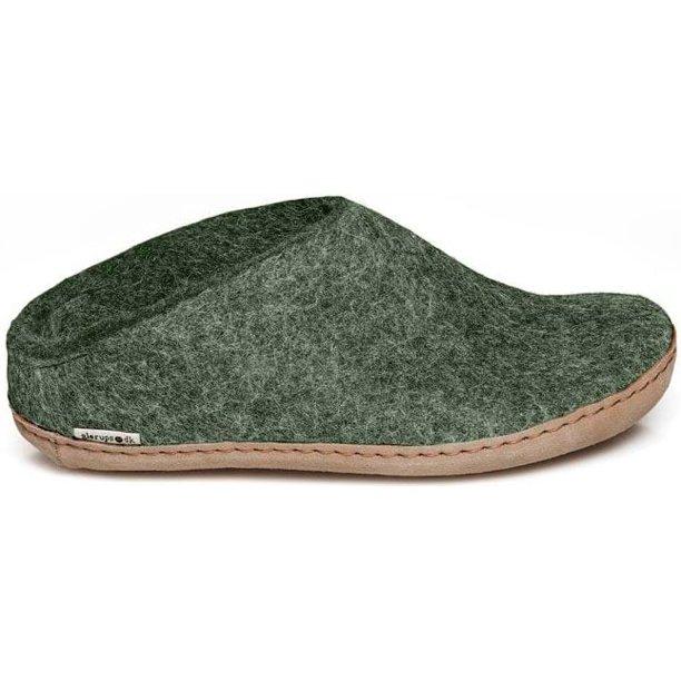 Glerups Unisex Felt Wool Slip-On Slippers Leather Soles – Model Shoe Renew