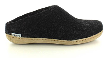 Glerups Unisex Felt Wool Slip-On Slippers Leather Soles – Model Shoe Renew