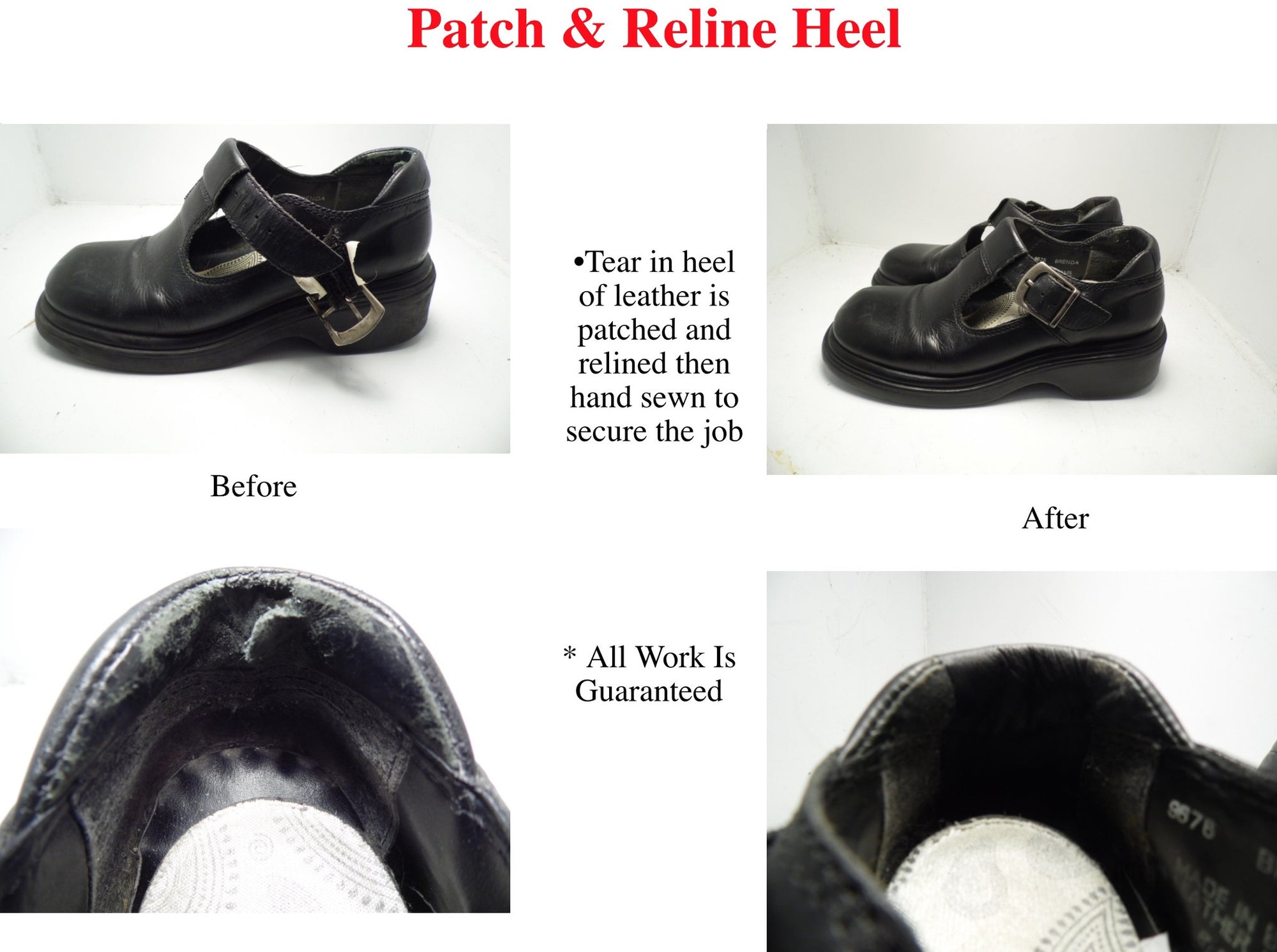 Women's Patch and Reline Heel – Model Shoe Renew